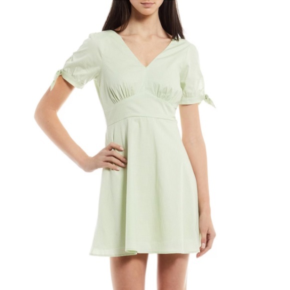 Copper Key | Dresses | Nwt Copper Key Green And White Gingham Dress ...